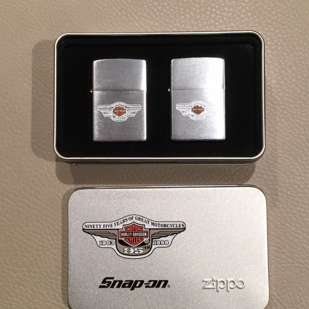 Harley-Davidson/Snap-On 95th Anniversary Lighters. - Gem